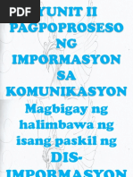 Modyul 3 Pagproseso NG Impormasyon para Sa Komunikasyon | PDF
