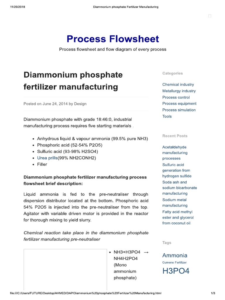 Dap Flowsheet | PDF