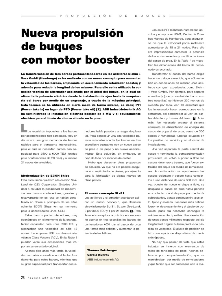 Nueva Propulsión Booster | PDF | Barcos | Vatio