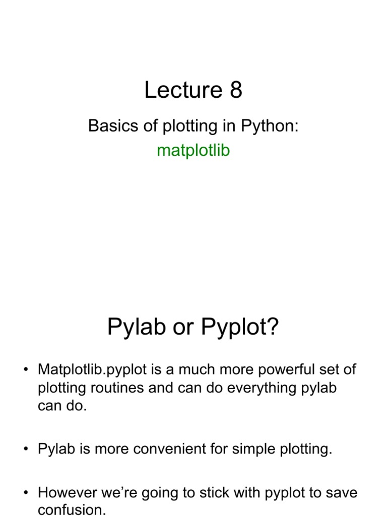 Basics of Plotting in Python:: Matplotlib | PDF | Cartesian Coordinate ...