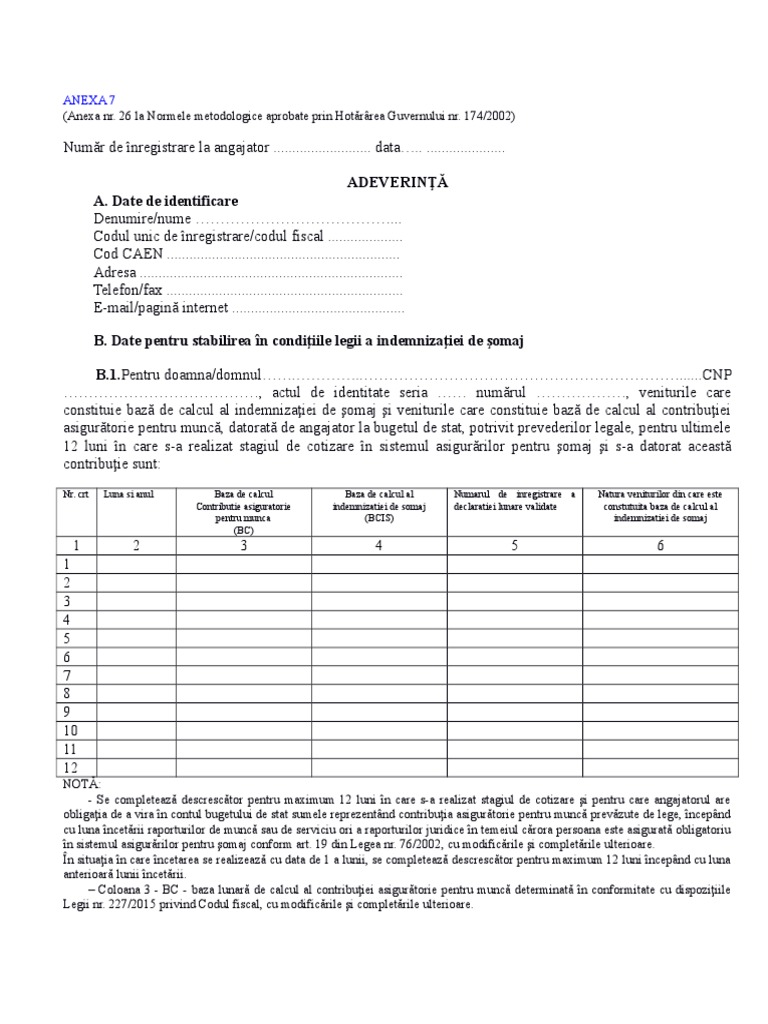 Adeverinta 12 Salarii | PDF