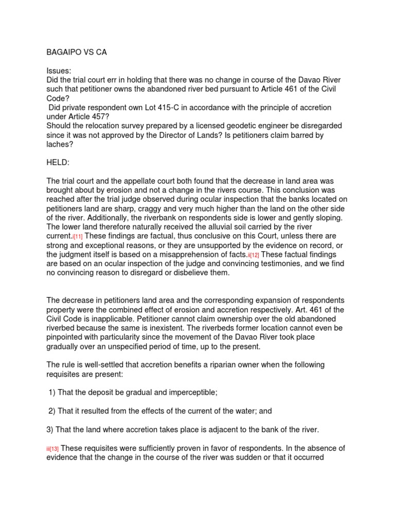 Bagaipo Vs CA | PDF | River | Earth Sciences