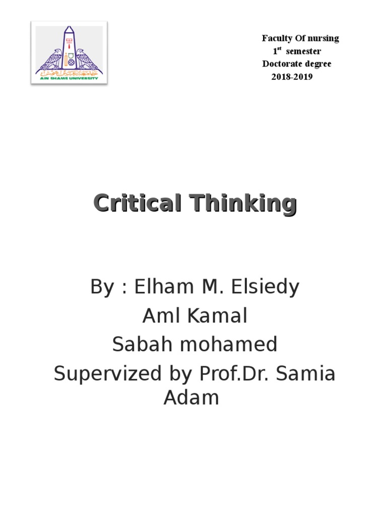 Critical Thinking | Download Free PDF | Critical Thinking | Thought