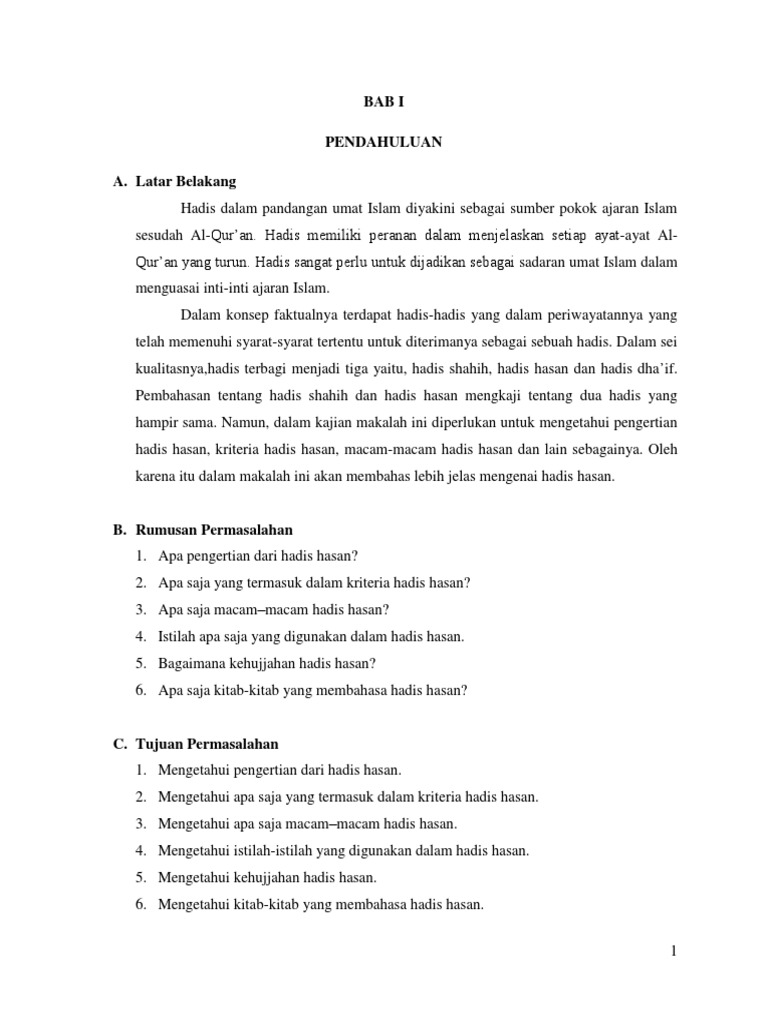 Hadis Hasan | PDF | Fiksi Umum