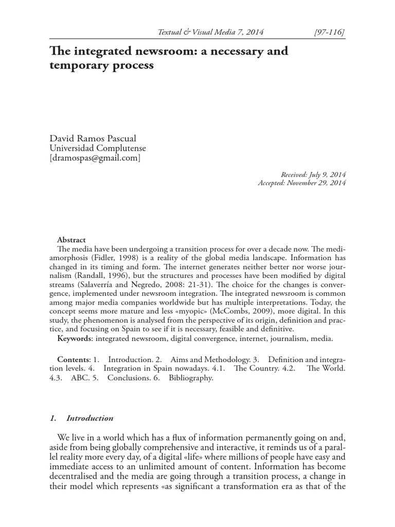 Integrated Newsroom | PDF | News | Mass Media