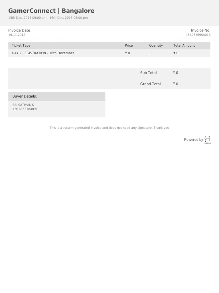 Gamerconnect - Bangalore: Invoice Date Invoice No | PDF | Invoice ...