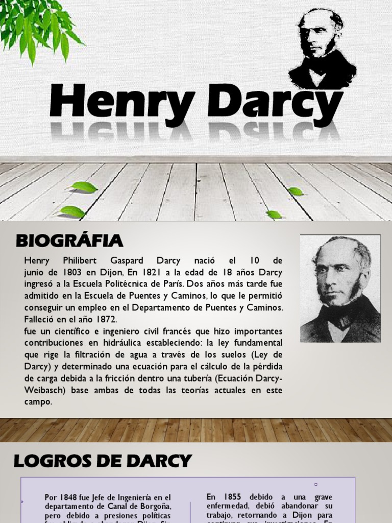 Henry Darcy | PDF | Mecánica | Ingeniería Química