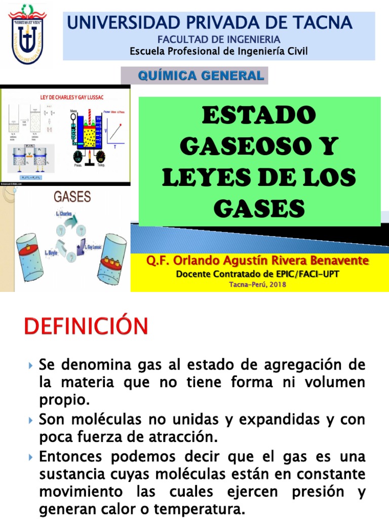 Clase 9. Estado Gaseoso-Leyes de Los Gases | PDF | Gases | Estadísticas aplicadas