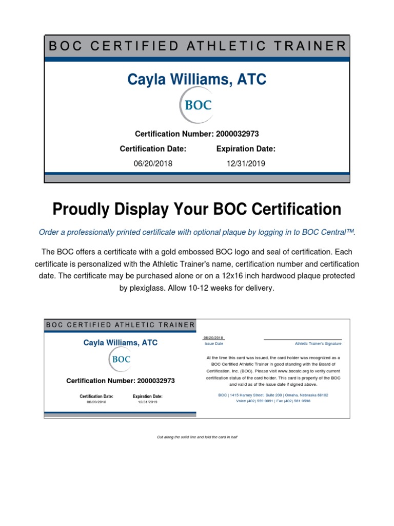 Boc Card Boc347143 20180624 | PDF