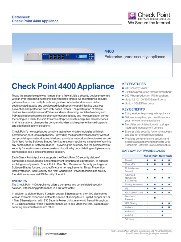 CheckPoint 6600 Appliance | PDF | Computer Security | Security
