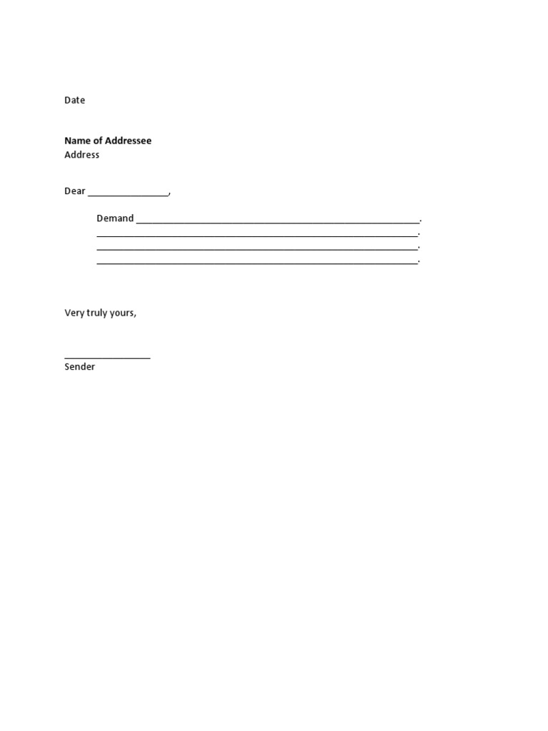 Demand Letter Draft | PDF