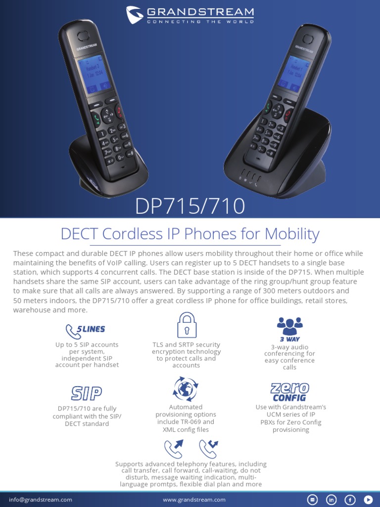 DECT Cordless IP Phones For Mobility | PDF | Session Initiation ...
