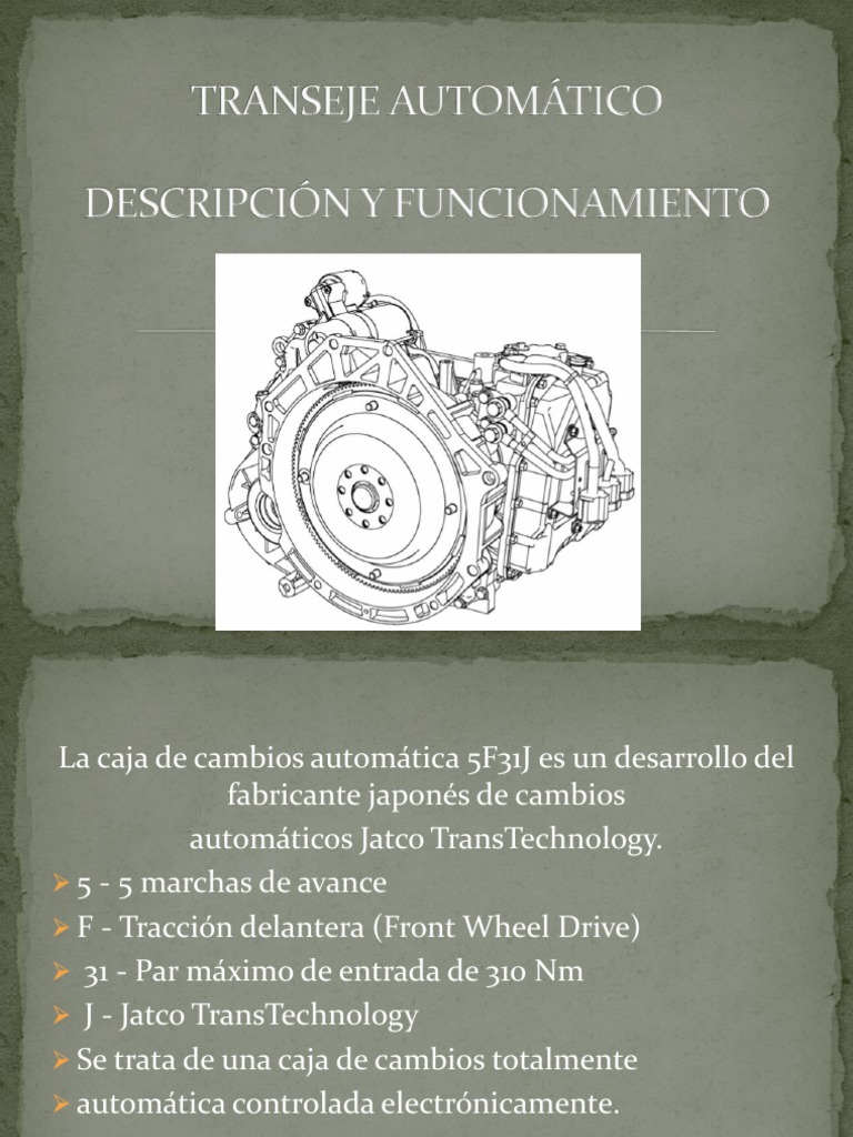 Transeje Automático | PDF | Transmisión automática | Transmisión (Mecánica)