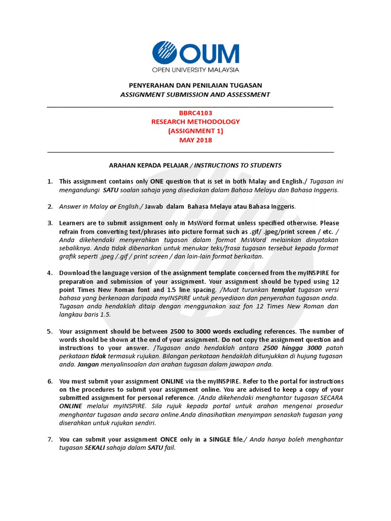 Research Methodology Assignment Guide | PDF