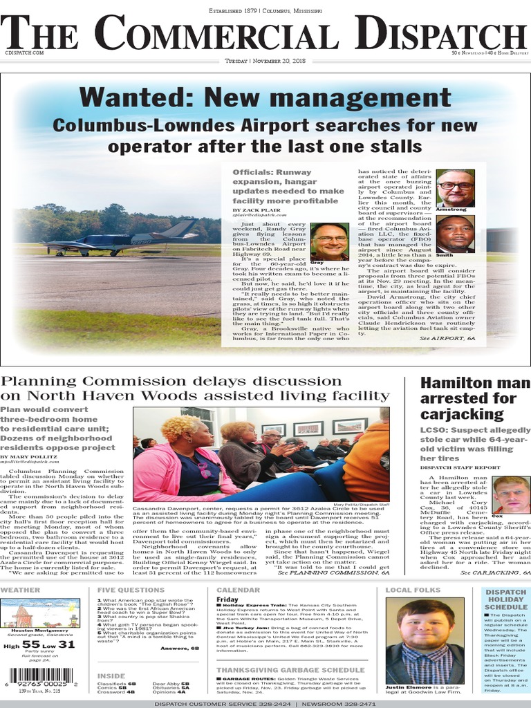 Commercial Dispatch Eedition 11-20-18 | PDF | United States Postal ...