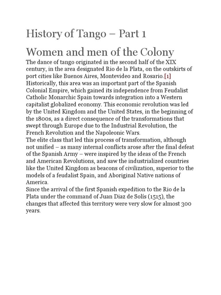 History of Tango | PDF | Spain | Family