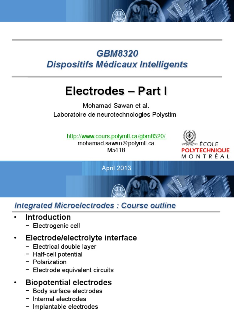 Types of Electrodes in Biomedical Use | PDF | Redox | Electrolyte