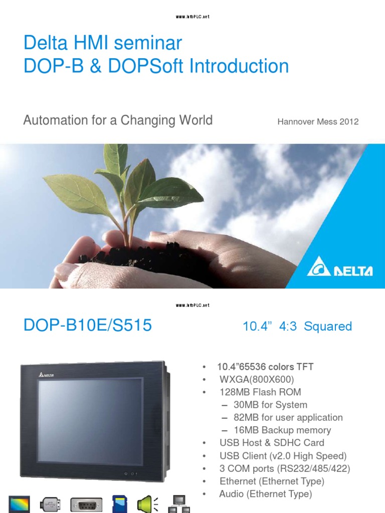 Delta HMI Seminar: DOP-B & DOPSoft Overview | PDF | Usb Flash Drive | Secure Digital