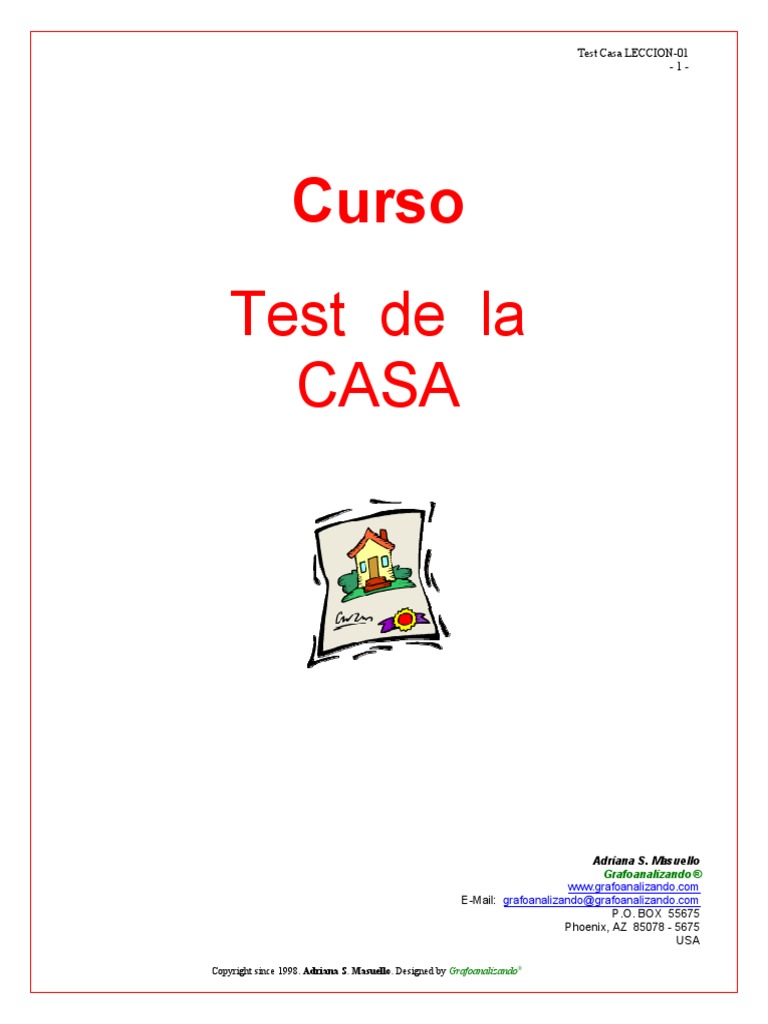 Test de La Casa Leccion 1 Introduccion | PDF | Los símbolos | Dibujo