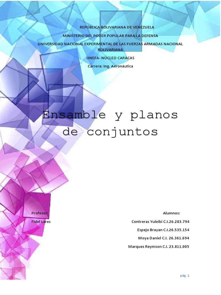Planos de Conjunto en Dibujo Técnico | PDF | Dibujo | Conjunto ...