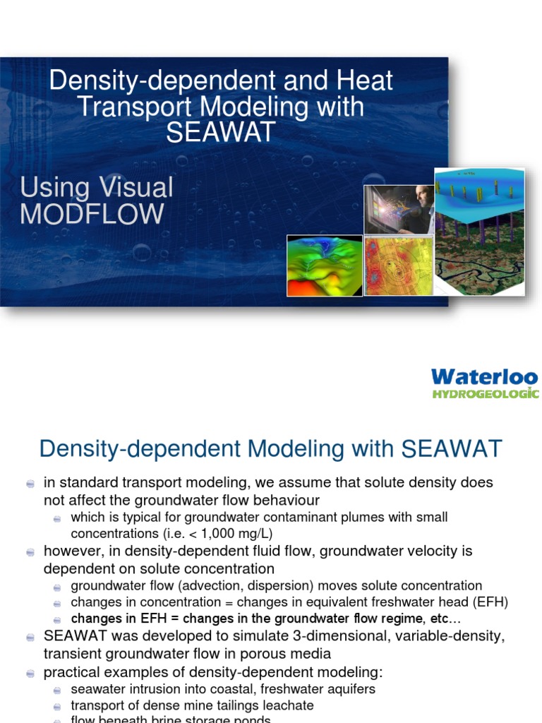 Density Dependent Modeling SEAWAT | PDF | Aquifer | Heat Transfer