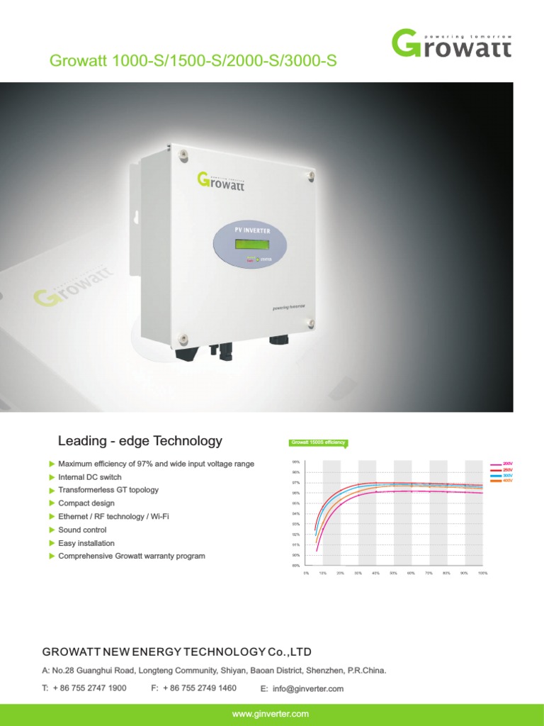 Growatt 1000s 1500s 2000s 3000s 1473934993 | PDF | Liquid Crystal ...