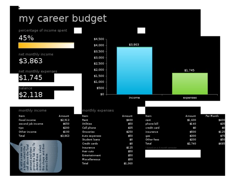 Career Budget | PDF | Credit Card | Economies