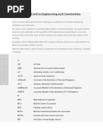 Civil Engineering Abbreviations List | PDF | Polyvinyl Chloride | Concrete