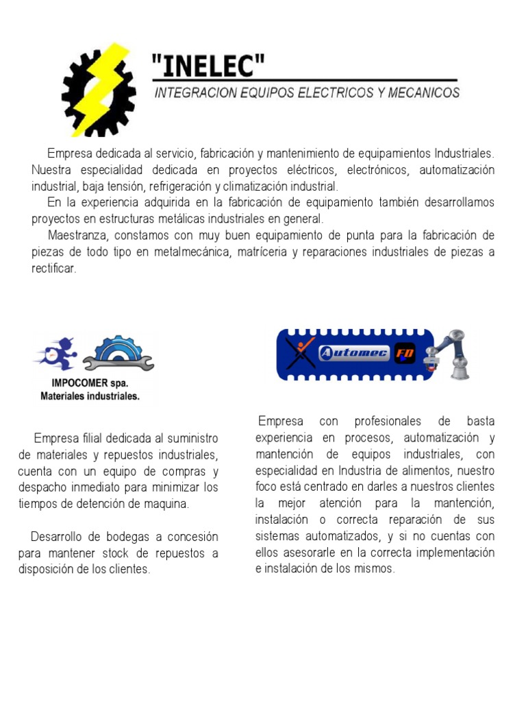 Presentación INELEC | Descargar gratis PDF | Ingeniería