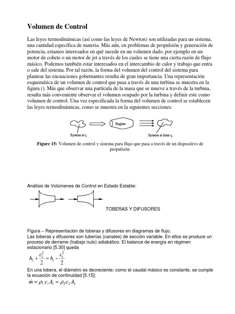 Volumen de Control | PDF | Mecanica clasica | Física Aplicada e ...