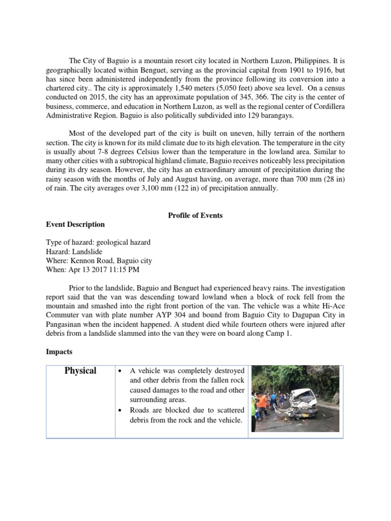 Baguio Hazard Detection | PDF | Physical Geography | Earth Sciences