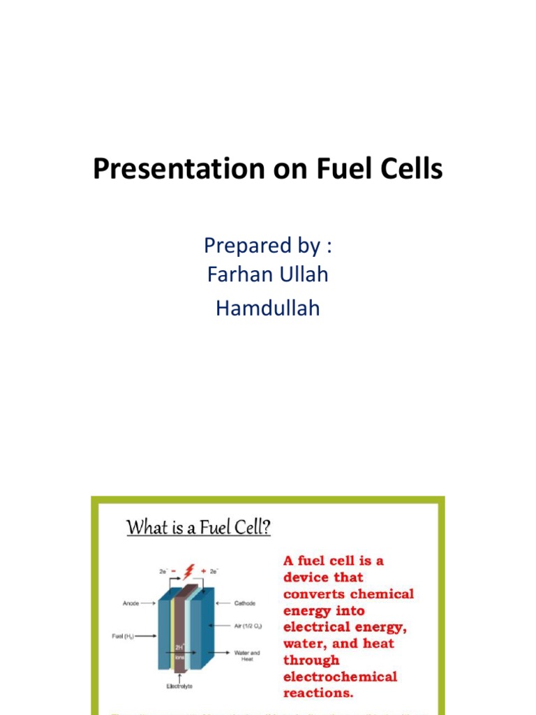 Fuel Cells Presentation Overview | PDF
