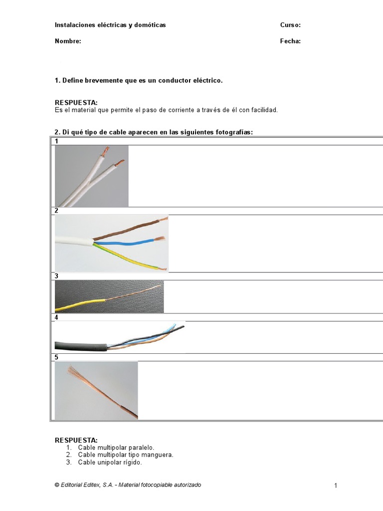 Conceptos básicos sobre cables eléctricos y su instalación | PDF ...