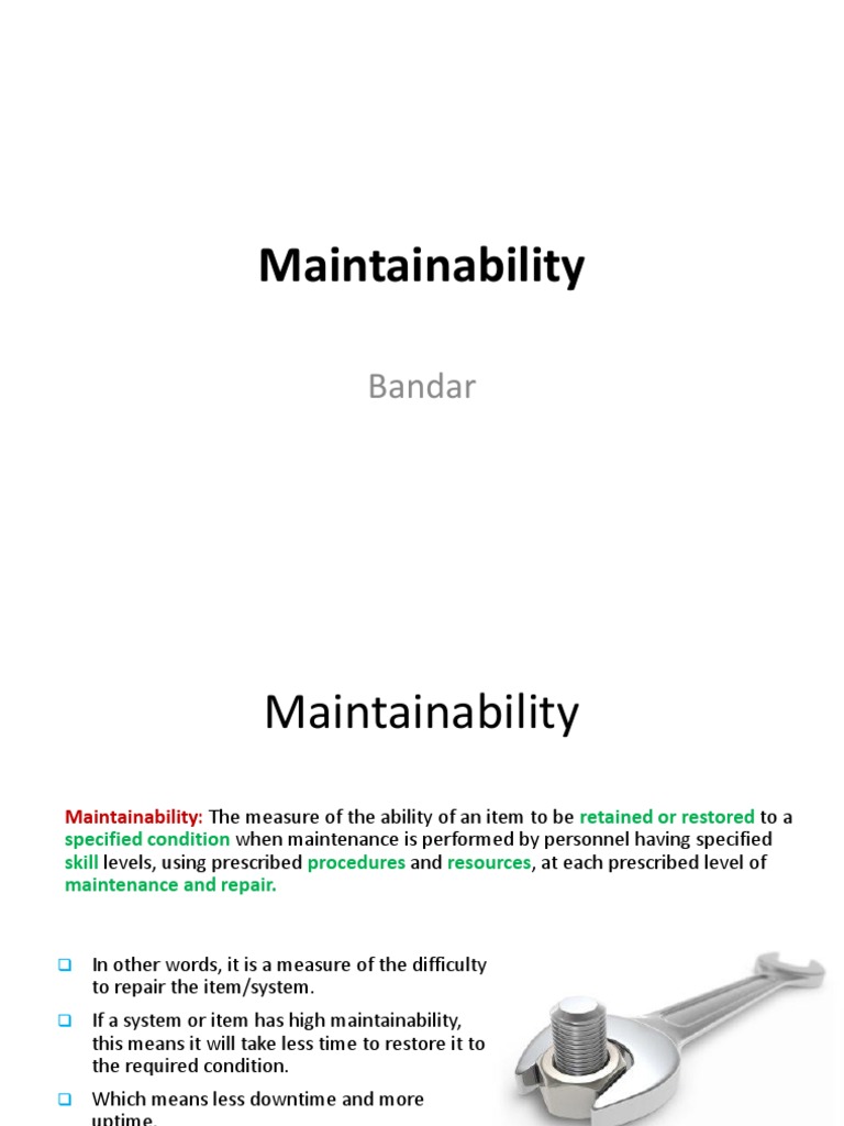 Maintainability | PDF