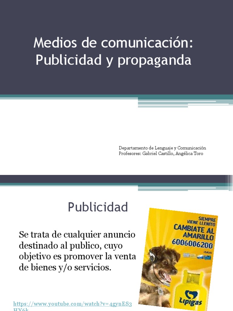 Medios de Comunicación Publicidad | PDF | Propaganda | Publicidad