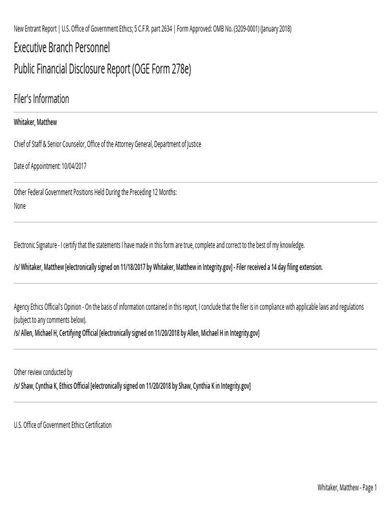 Whitaker New Entrant Form 278 Certified | PDF | Pension | Employment