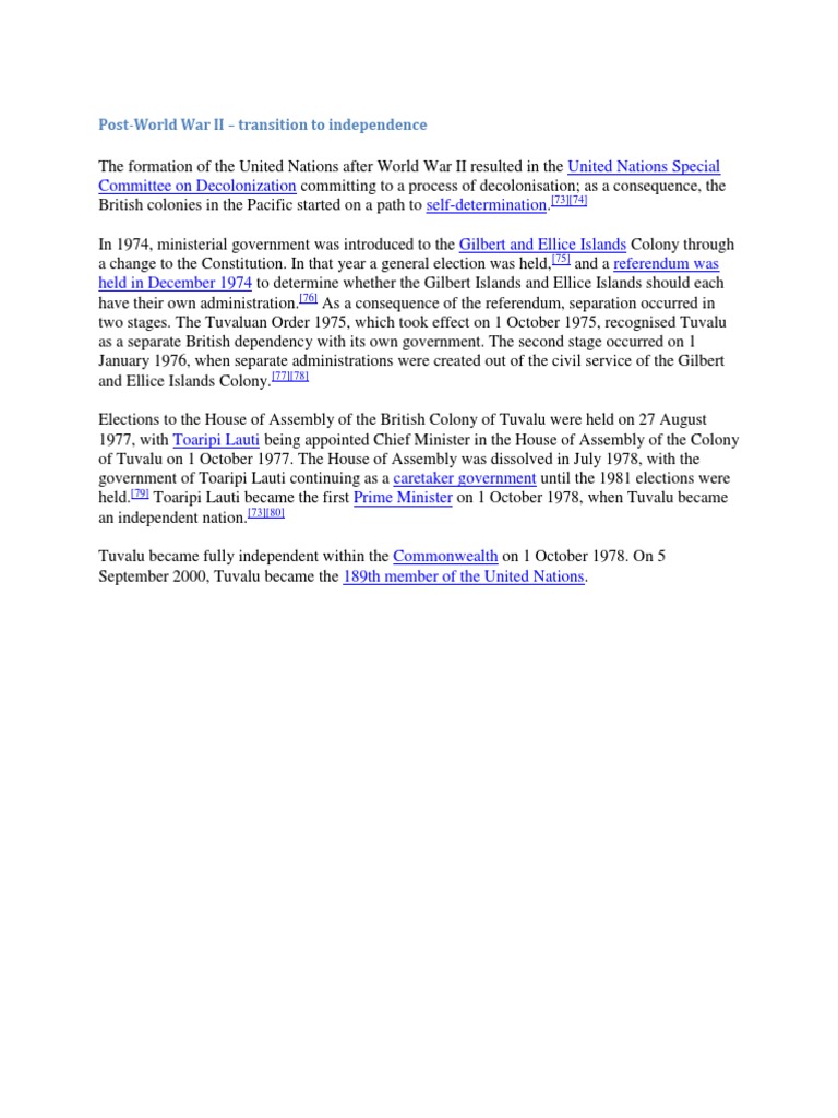 United Nations Special Committee On Decolonization Self-Determination ...