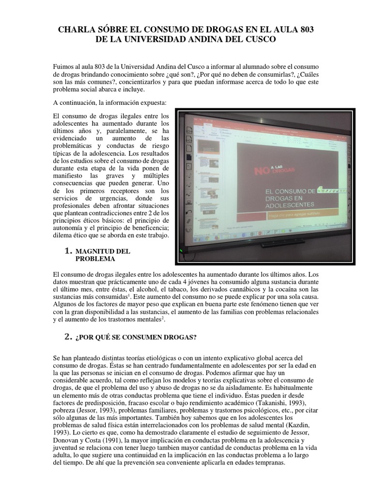 Charla Drogas | PDF | Cocaína | Heroína