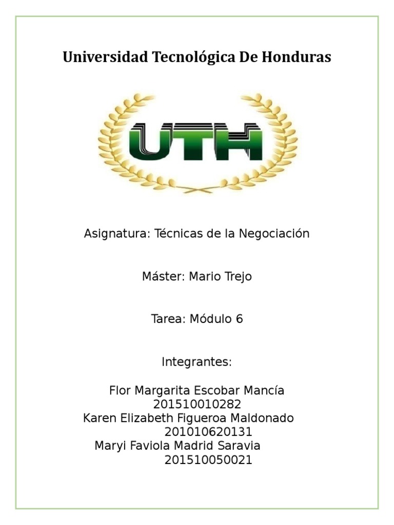 Tarea Modulo 6 | PDF | Negociación | Cliente