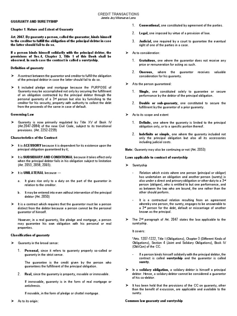 Credit Reviewer | PDF | Guarantee | Surety