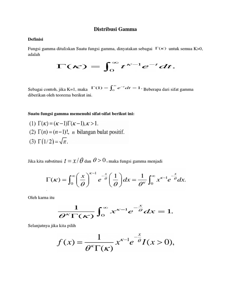 Distribusi Gamma | PDF