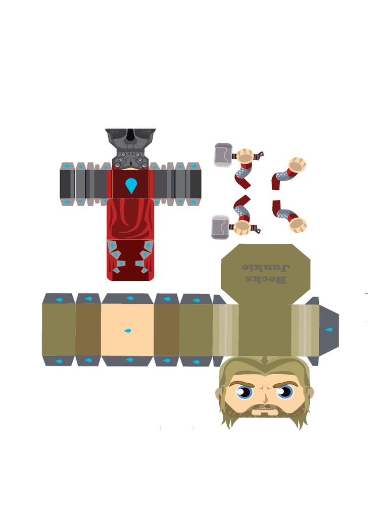 Thor Mini Papercraft by Becks Junkie | PDF