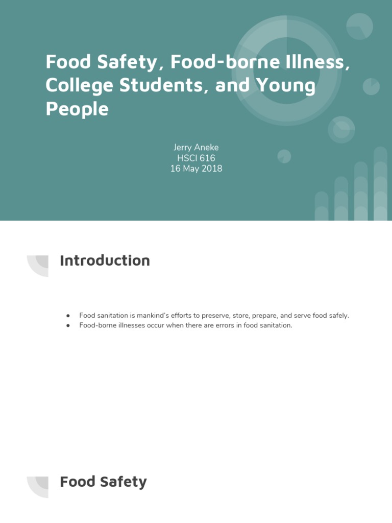 Food Safety Food-Borne Illness College Students and Young People | PDF ...