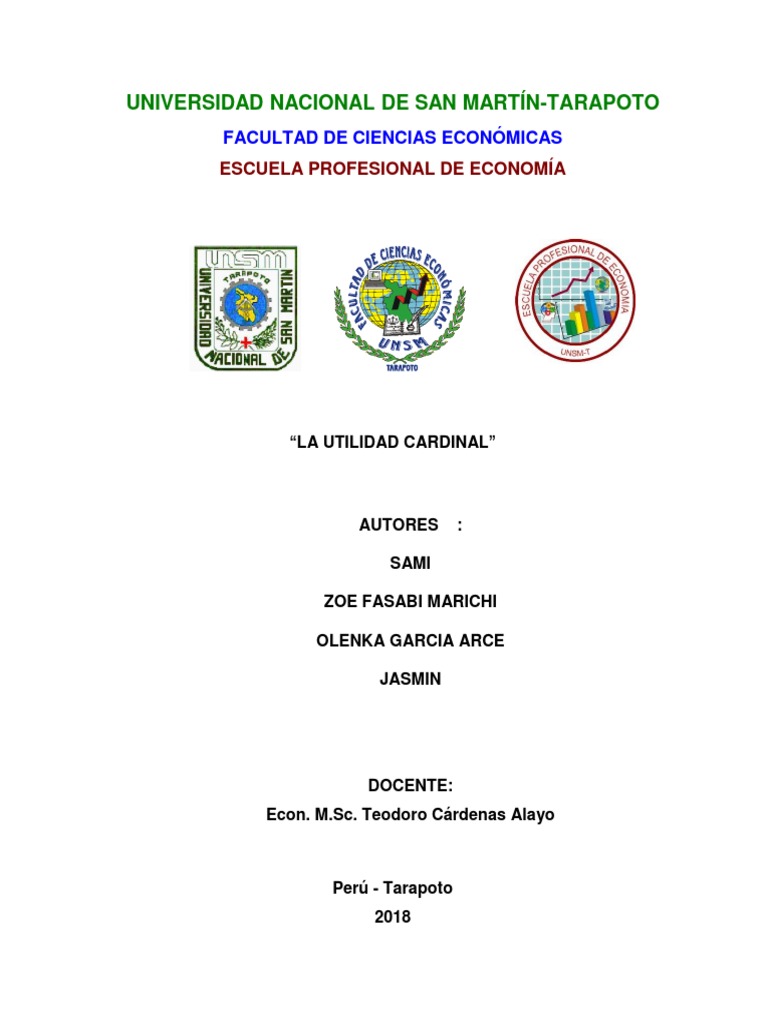 Utilidad Cardinal | PDF | Excedente económico | Utilidad