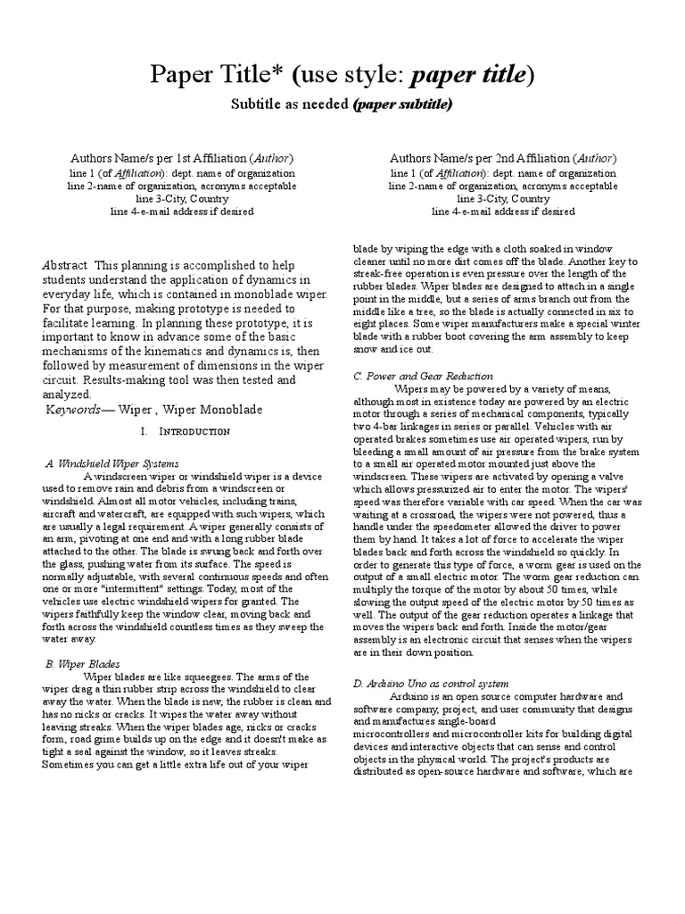 Paper Title (Use Style: Paper Title) : Subtitle As Needed (Paper ...