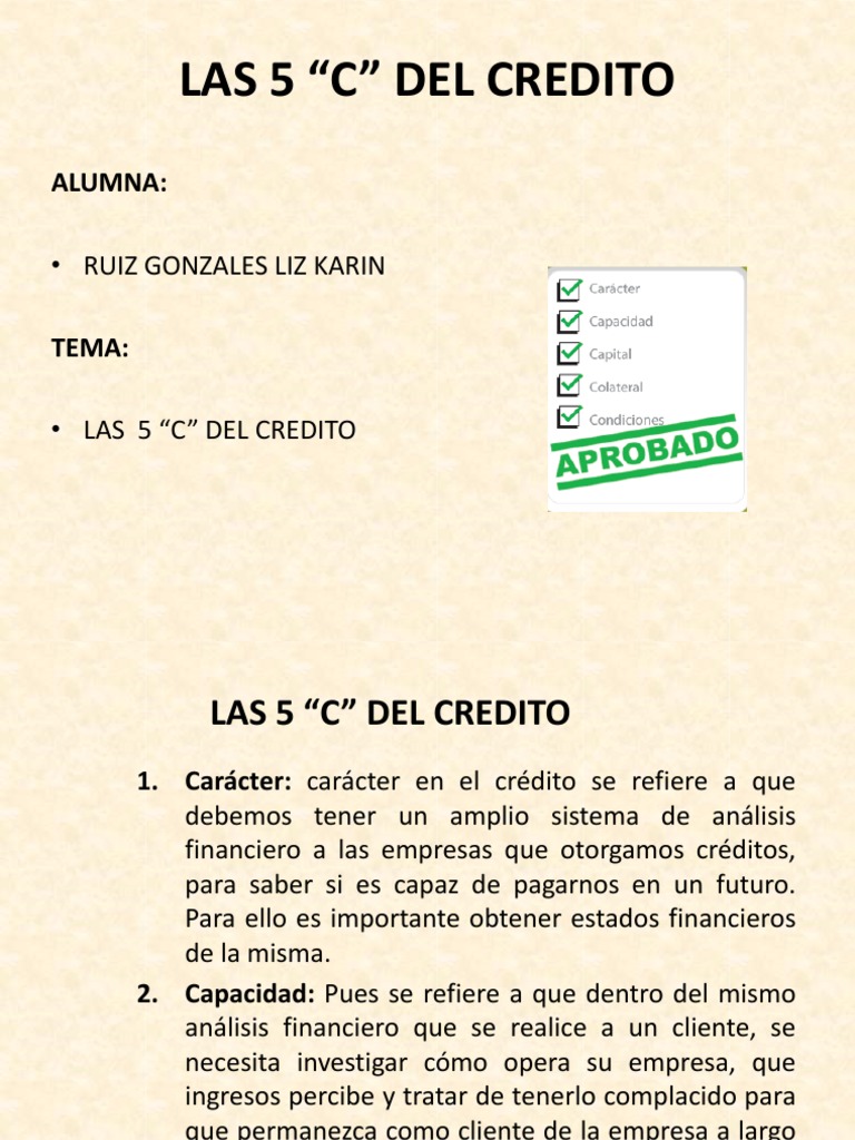 Las 5 C Del Credito | PDF
