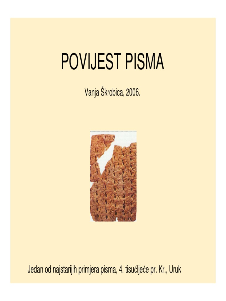 Povijest Pisma PDF | PDF