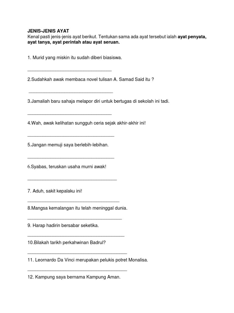 Jenis Jenis Ayat | PDF