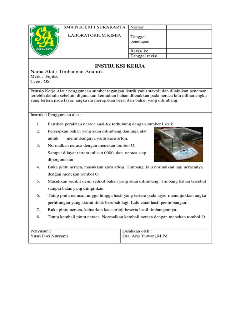 Instruksi Kerja Alat Laboratorium 2 | PDF