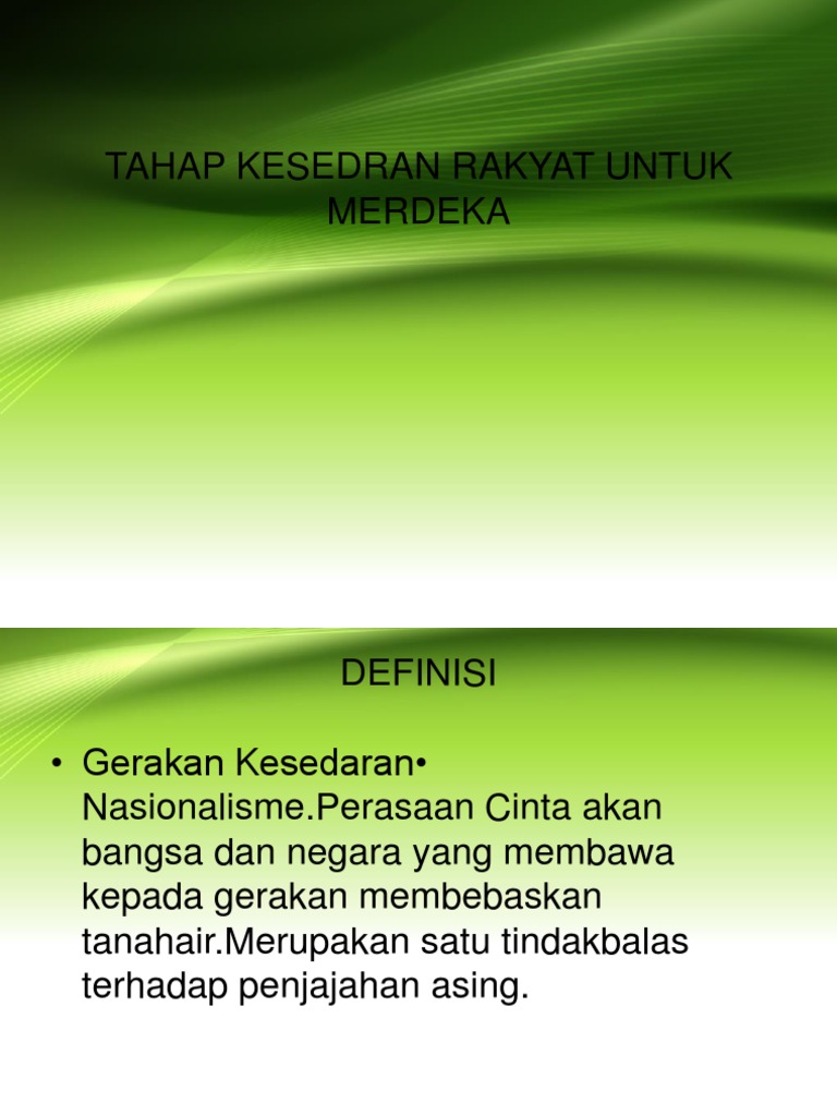 Tahap Kesedaran Rakyat Untuk Merdeka | PDF